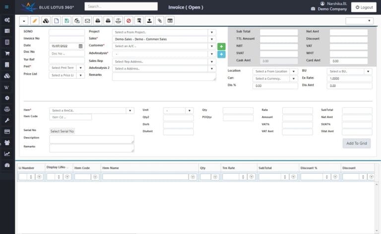 Billing Software in Sri Lanka: Use Blue Lotus 360 ERP System